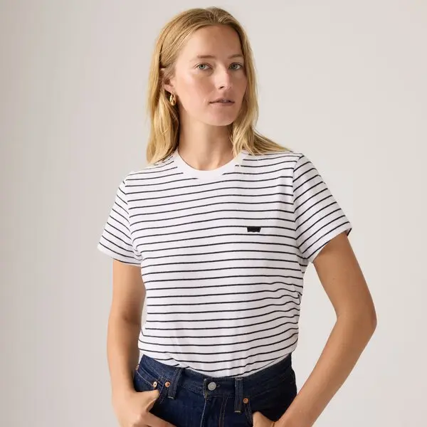 LEVI'S Cotton Striped T-shirt - White