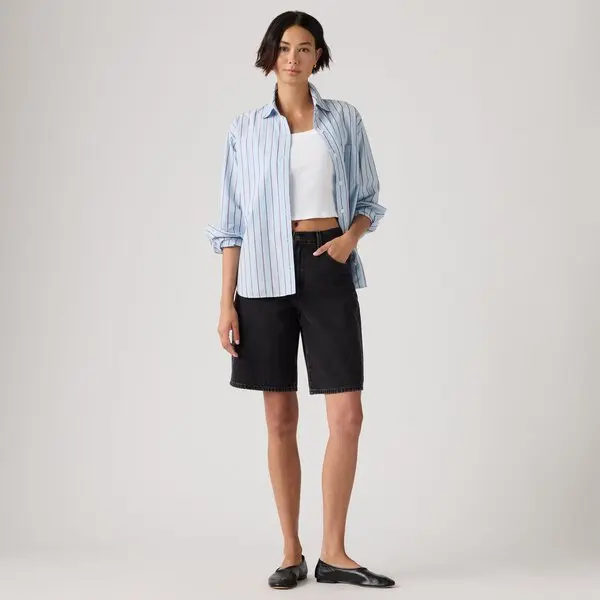 LEVI'S Baggy Dad Denim Shorts - Black