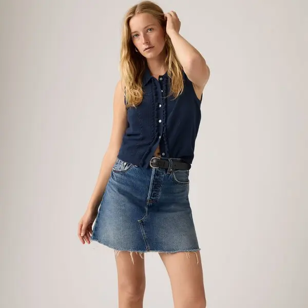 LEVI'S Deconstructed Denim Mini Skirt