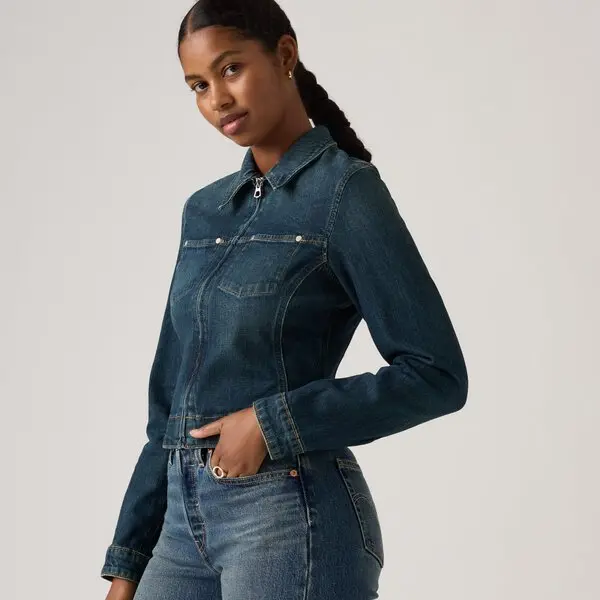 LEVI'S Y2k Stretch Fitted Trucker Jacket