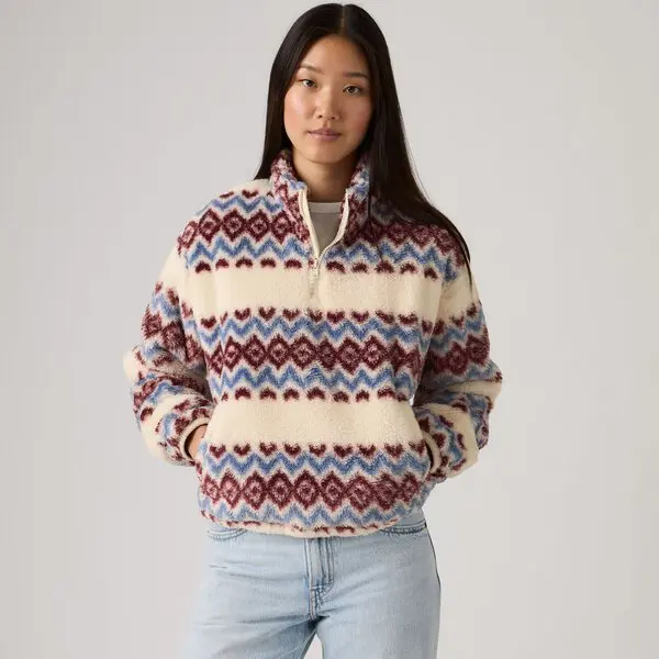 LEVI'S Gemma Sherpa Quarter-zip Sweatshirt