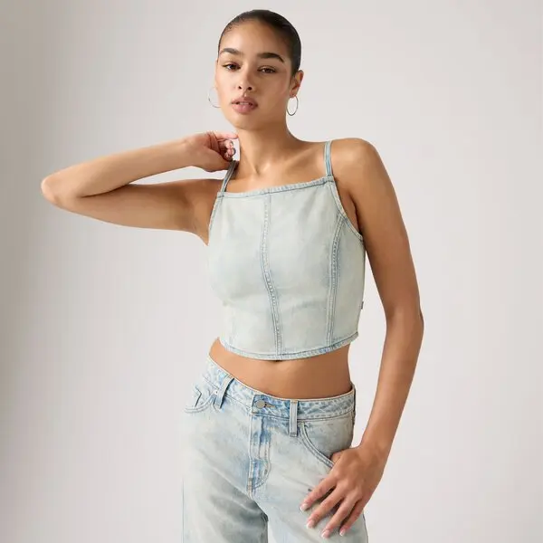 LEVI'S Square Neck Lightweight Tank Top