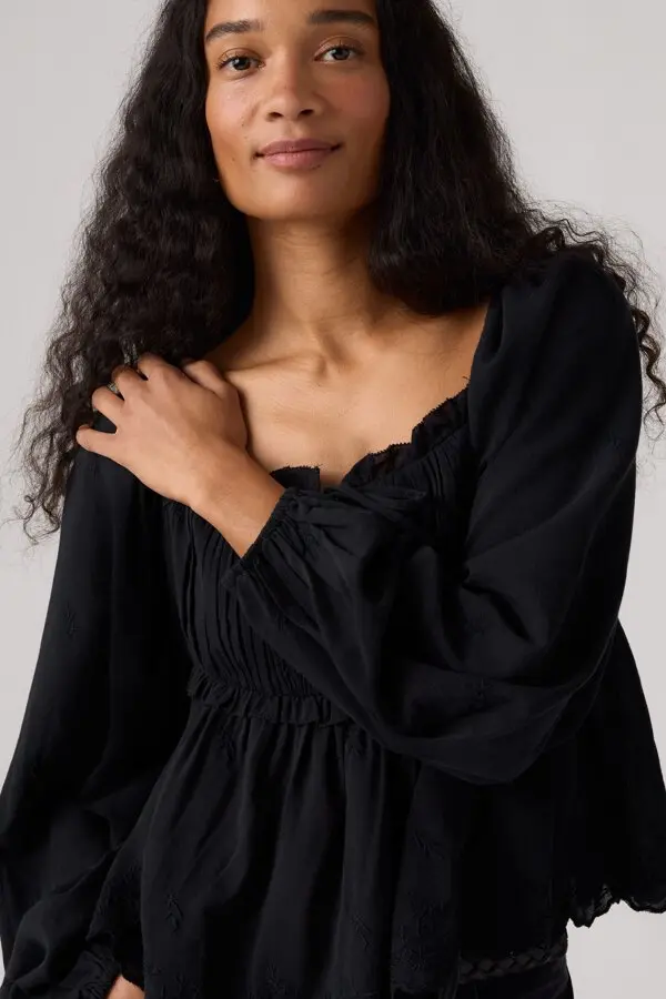 LEVI'S Ottie Long Sleeve Boho Blouse