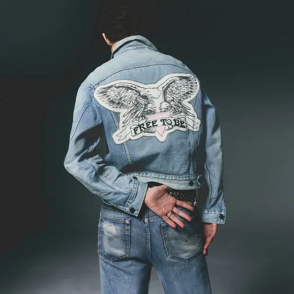 LEVI'S Pride Road Worn Trucker Jacket - Blue