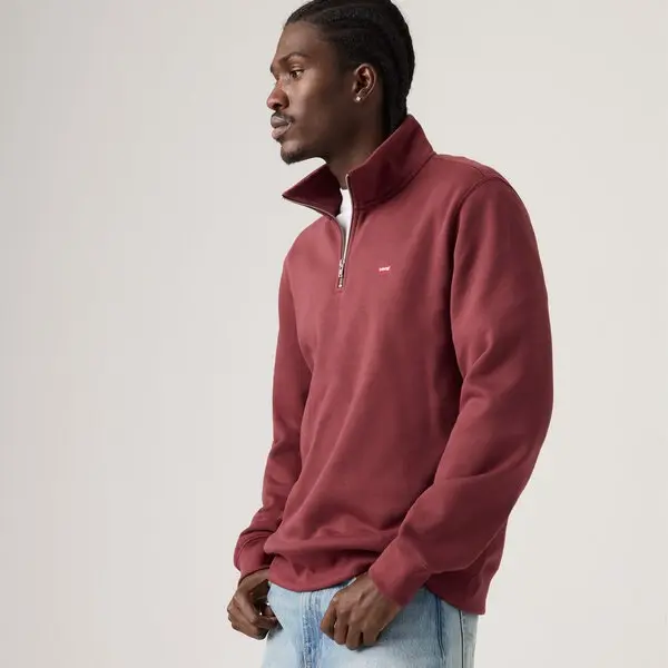 LEVI'S Housemark Quarter Zip Pullover - Red