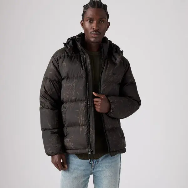 LEVI'S Rockwell Hooded Puffer Jacket - Black