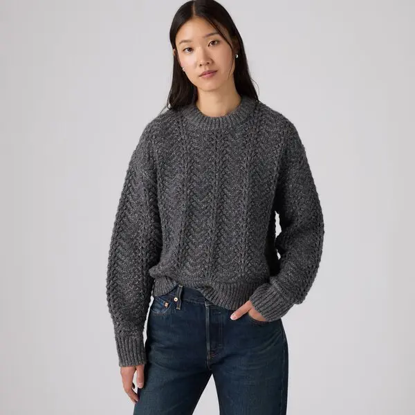 LEVI'S Charlotte Pointelle Crewneck Sweater