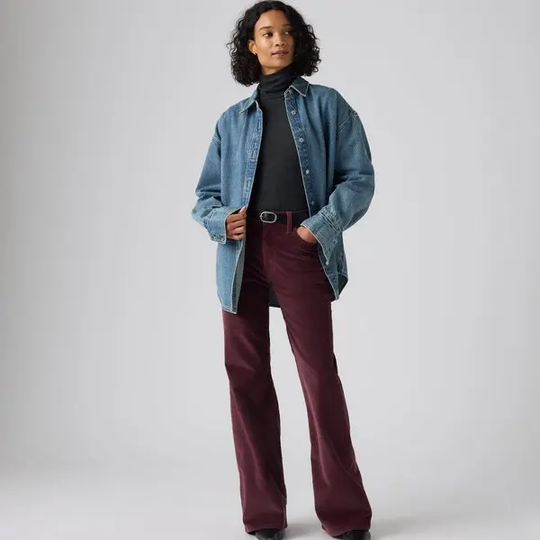 LEVI'S Corduroy Ribcage Flare Jeans