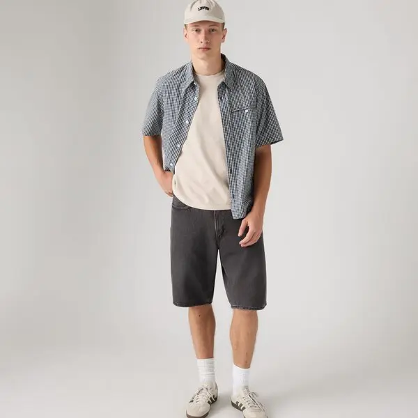 LEVI'S 478 Baggy Denim Shorts - Black