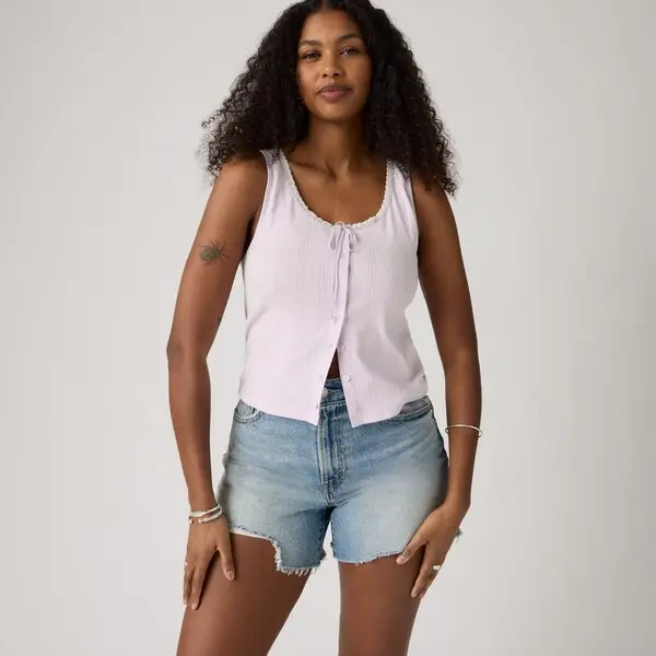 LEVI'S Dry Goods Pointelle Lace Tank Top