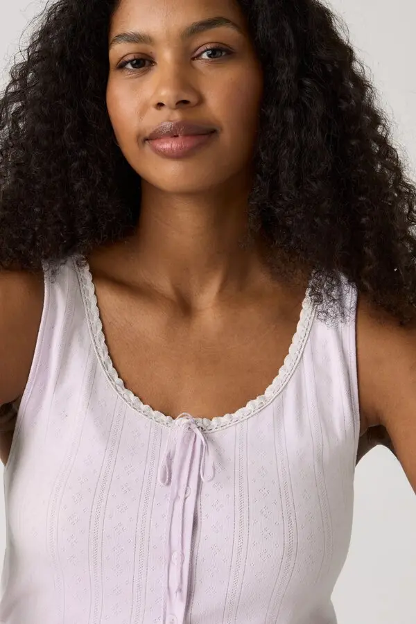 LEVI'S Dry Goods Pointelle Lace Tank Top