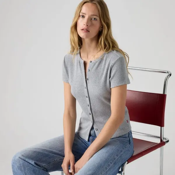 LEVI'S Rory Button Through Tee