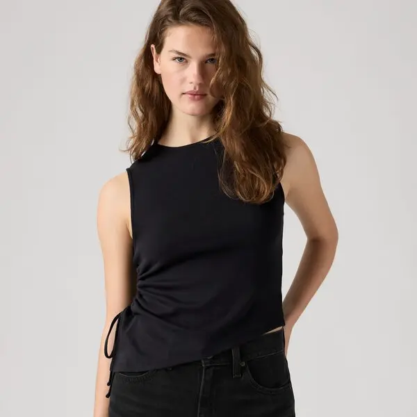 LEVI'S Alila Asymmetrical Sleeveless Top - Black