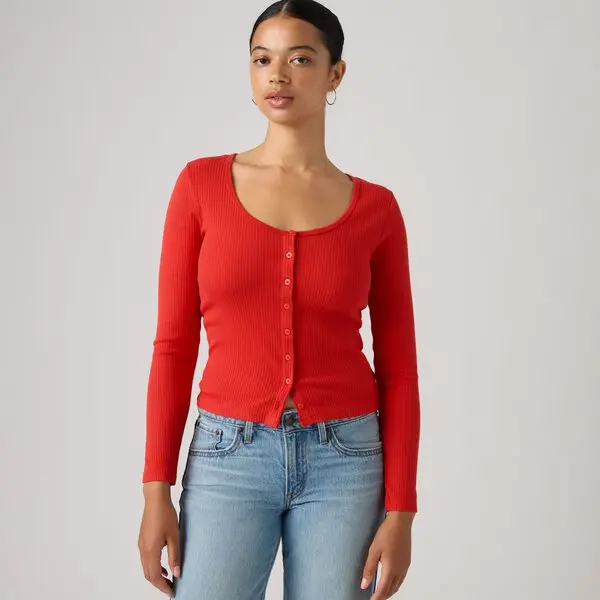 LEVI'S Austen Button Up Long Sleeve Top