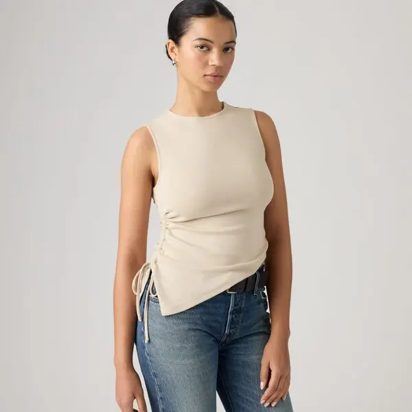 LEVI'S Alila Asymmetrical Sleeveless Top - Grey