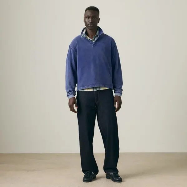 LEVI'S Long Sleeve Finn Boxy Polo - Blue
