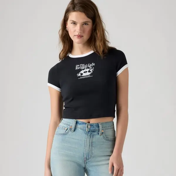 LEVI'S Graphic Essential Ringer Baby Tee