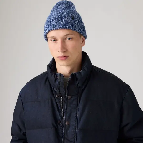 LEVI'S Ribbed Knit Beanie - Blue