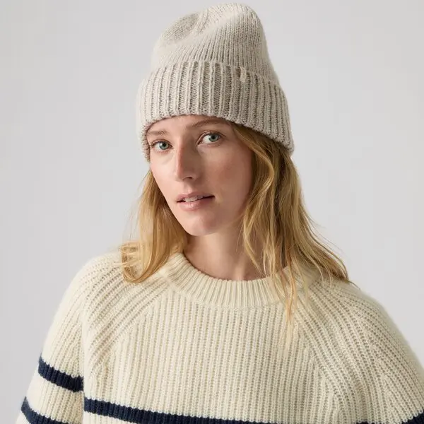 LEVI'S Ribbed Knit Beanie - Grey