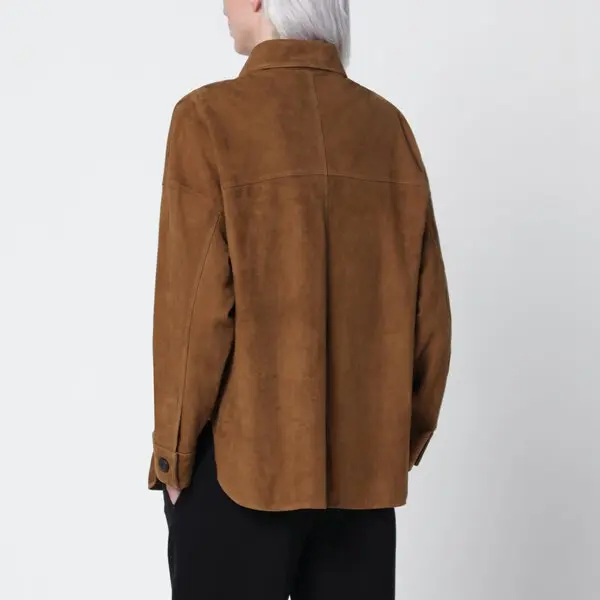ARMA Kaylee Olive Suede Shirt Jacket