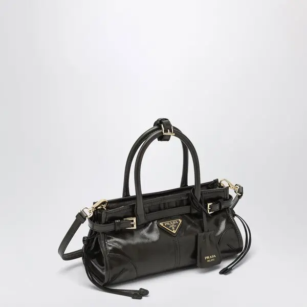 Prada Mini Bonnie Handbag In Selva Leather - Green