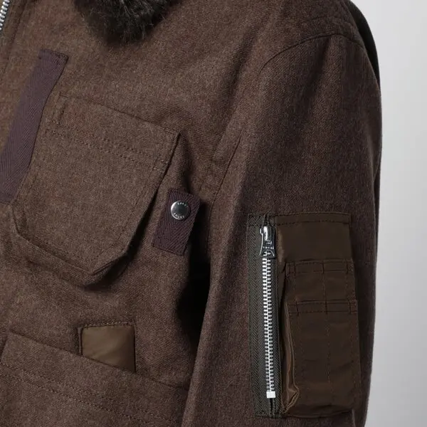 Sacai Melton Wool Blouson Jacket