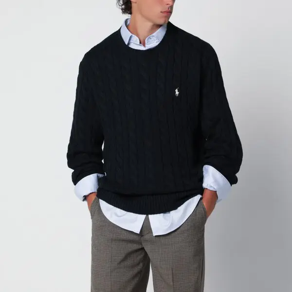 Polo Ralph Lauren Hunter Navy Cotton Cable-knit Sweater