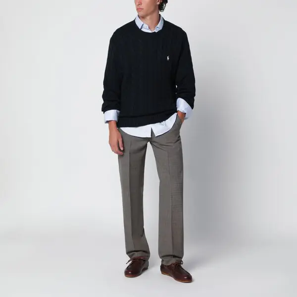 Polo Ralph Lauren Hunter Navy Cotton Cable-knit Sweater