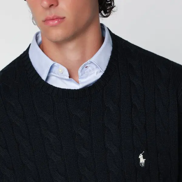 Polo Ralph Lauren Hunter Navy Cotton Cable-knit Sweater