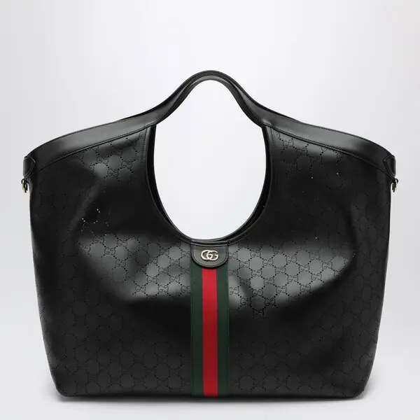 Gucci Giglio Large Perforated Leather Tote Bag