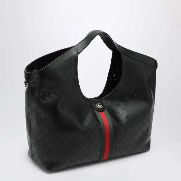 Gucci Giglio Large Perforated Leather Tote Bag