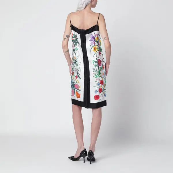 Gucci Flora Printed Silk Twill Dress