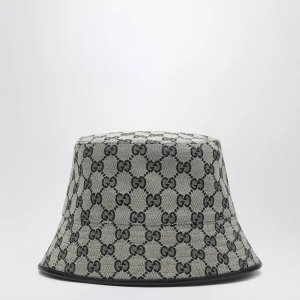 Gucci Gg Bucket Hat In Blue Cotton Canvas