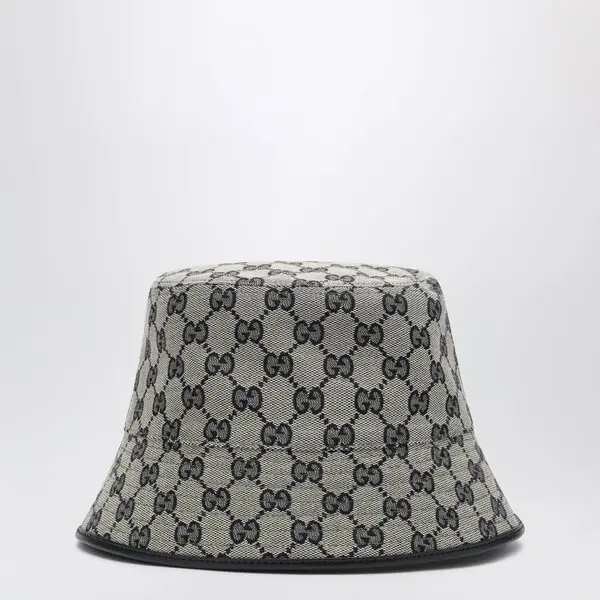 Gucci Gg Bucket Hat In Blue Cotton Canvas