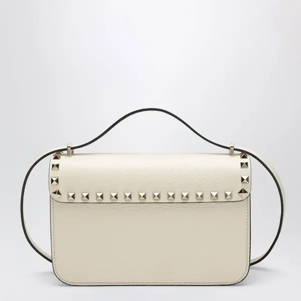 Valentino Garavani Ivory Rockstud Shoulder Bag