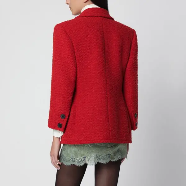 Saint Laurent Roux Tweed Jacket In Virgin Wool