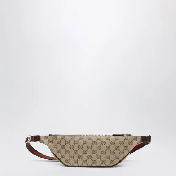 Gucci Flatpack Small Brown Gg Fabric Belt Bag