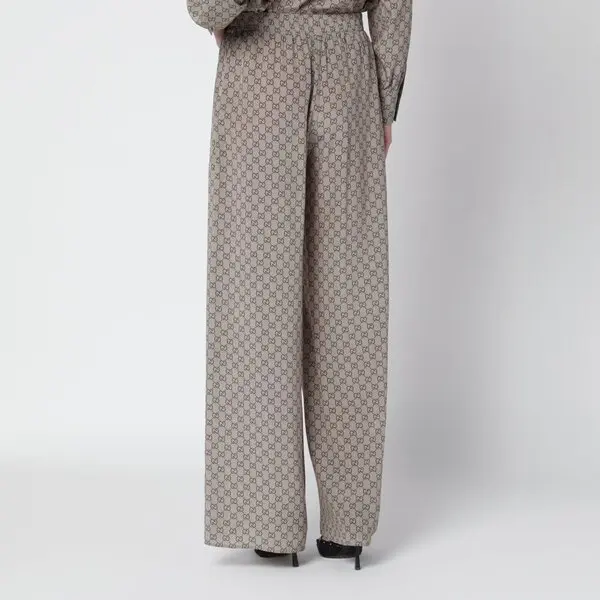 Gucci Leisure Trousers In Gg Silk