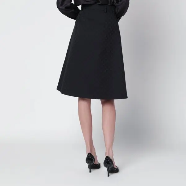 Gucci Gg Cotton Blend Midi Skirt