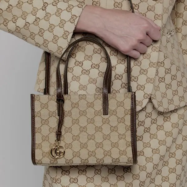 Gucci Small Shopping Bag With Double G Charm