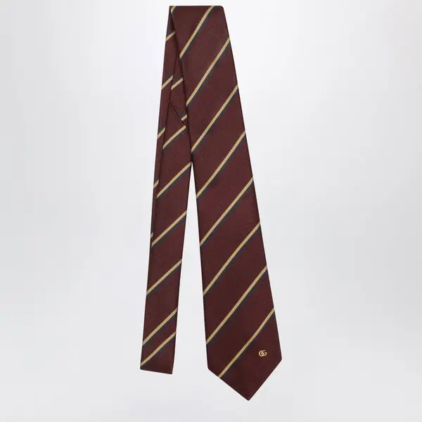 Gucci Striped Silk Jacquard Neck Tie - Multicolor