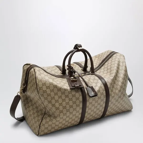 Gucci Essence Classic Brown Coated Fabric Duffel Bag
