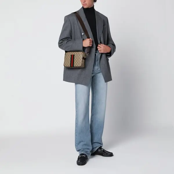 Gucci Small Shoulder Bag In Coated Gg Fabric