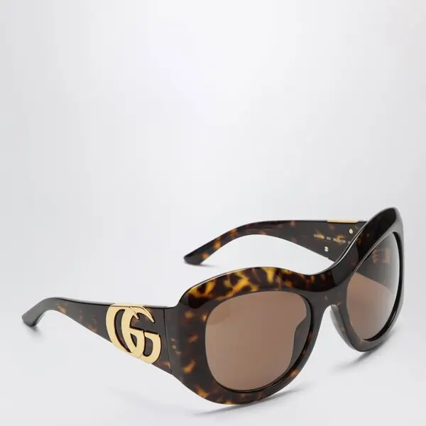Gucci Round Havana Acetate Sunglasses
