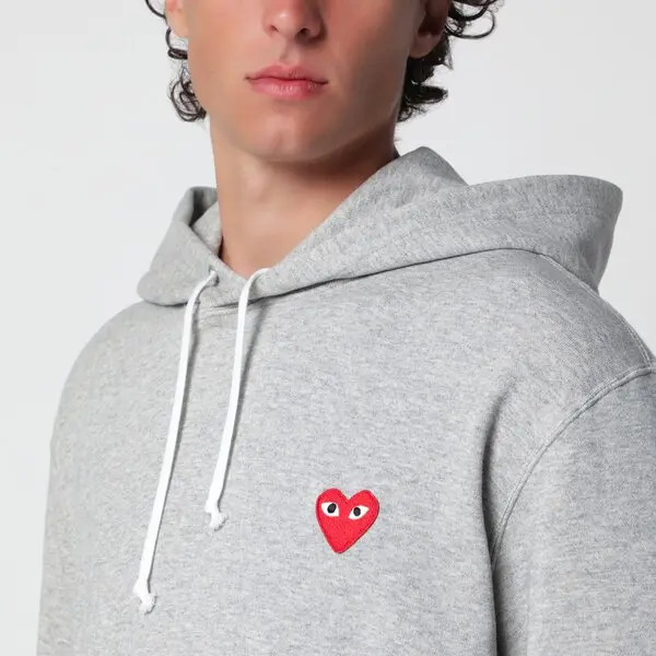 Play Comme Des Garcon Cotton Hoodie - Grey