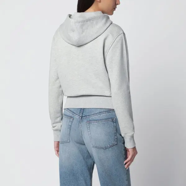 AMI Paris Light De Coeur Zip-up Sweatshirt In Cotton