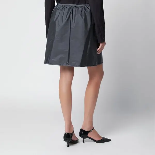 Miu Miu Hematite Technical Fabric Skirt