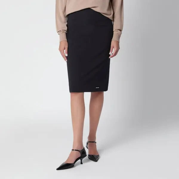 Miu Miu Stretch Poplin Pencil Skirt