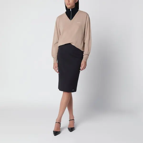 Miu Miu Stretch Poplin Pencil Skirt