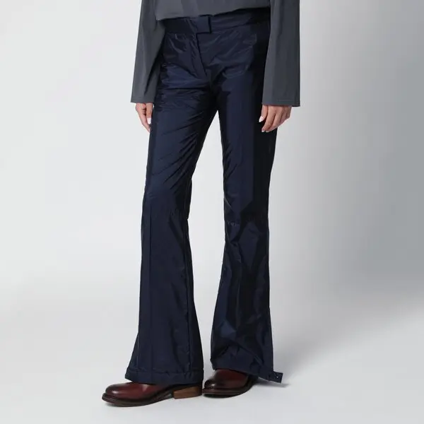 Miu Miu Cobalt Flared Technical Fabric Trousers